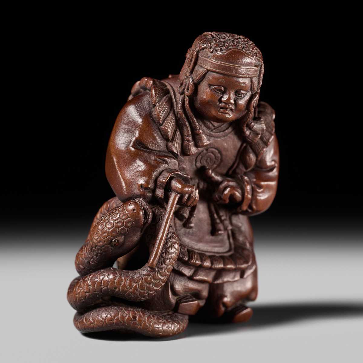 Lot 381 - HIDEYUKI KOSEI: A CONTEMPORARY WOOD NETSUKE